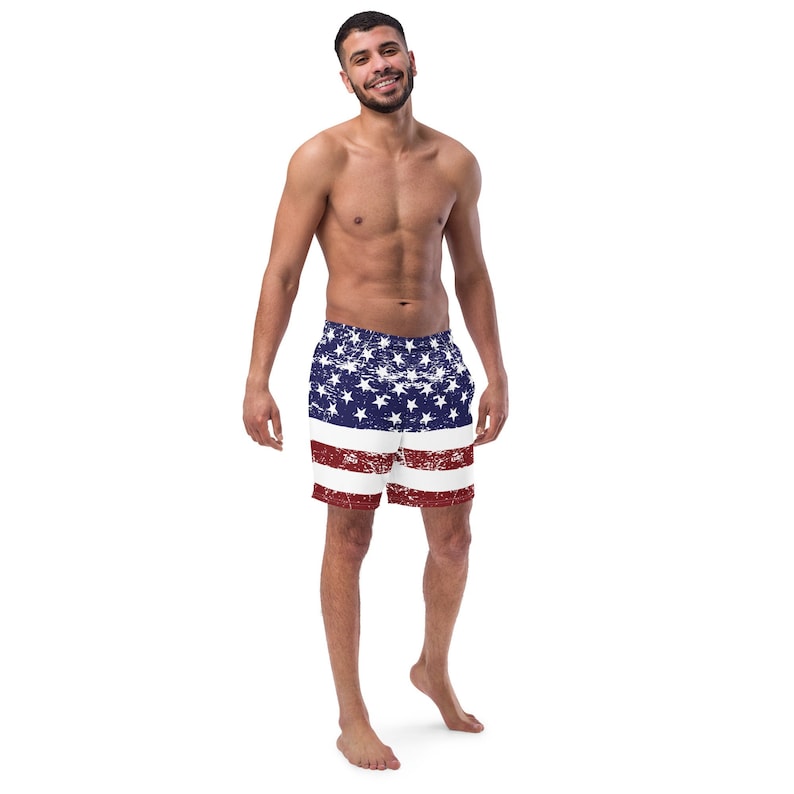 Men's USA Flag Swim Trunks - Etsy