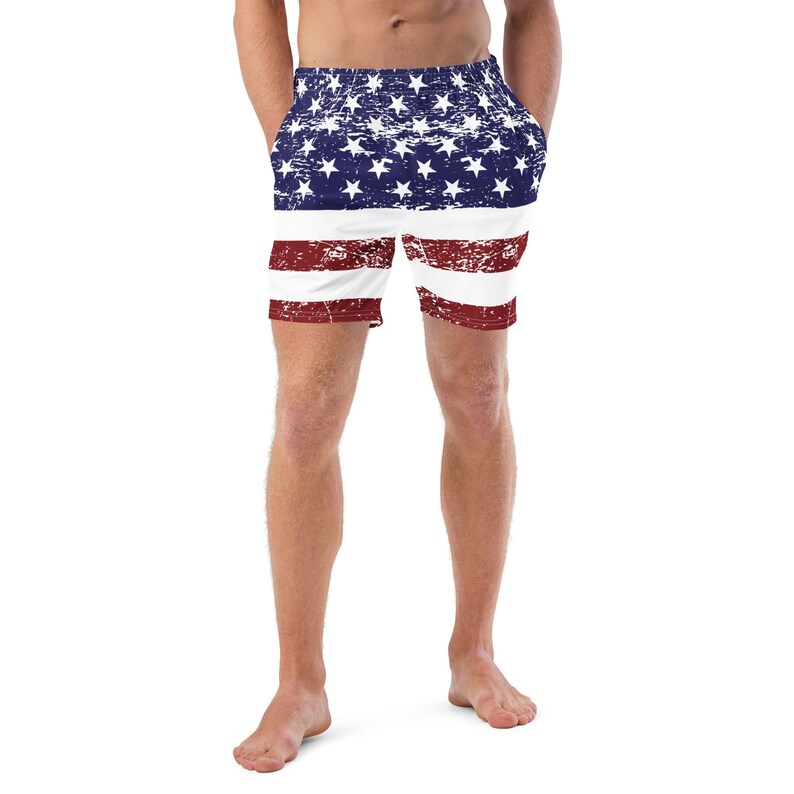 Men's USA Flag Swim Trunks - Etsy