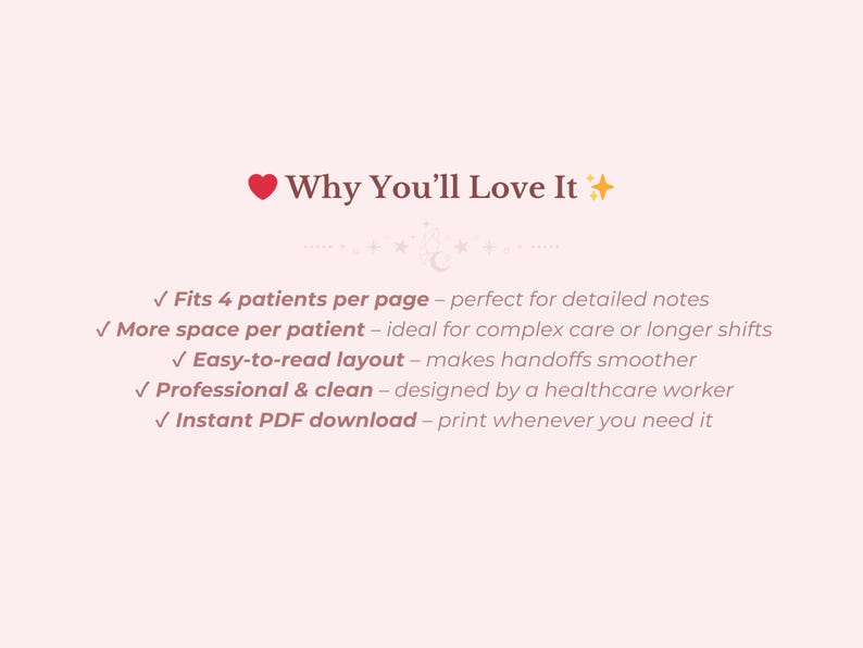 CNA PCT Report Sheet Printable | 4 Patients per Page | Digital Download ...