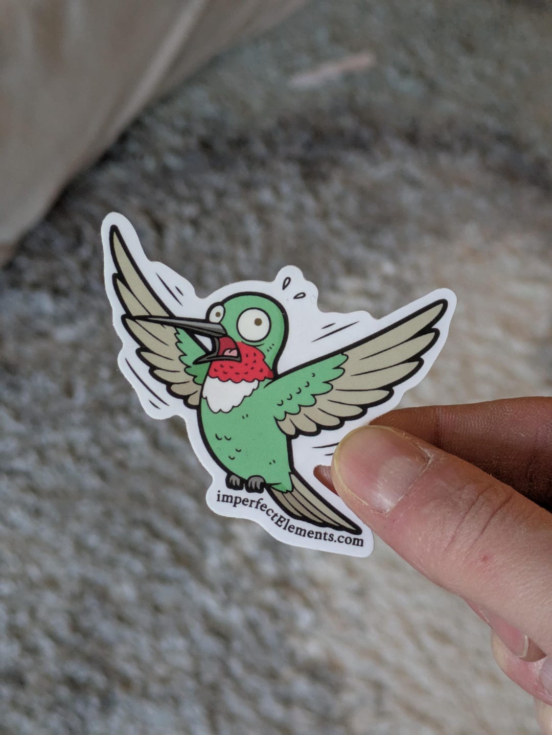 Funny Hummingbird Sticker – Screaming Bird Waterproof Vinyl Sticker ...