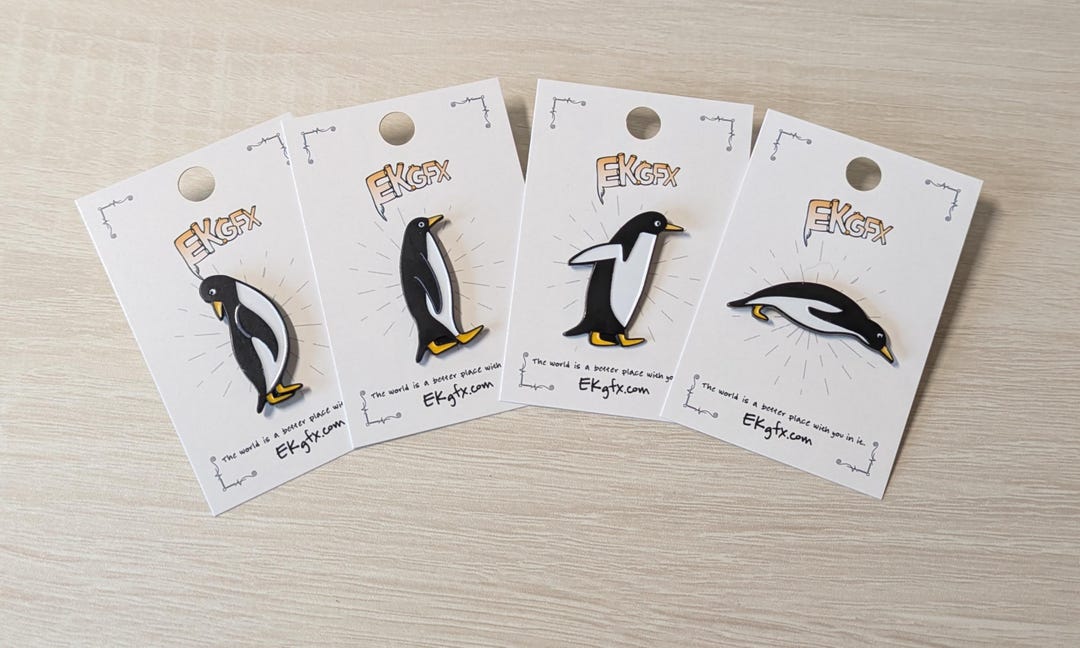 Penguin Gift, Enamel Pin Set: Choose Any 2 - Etsy