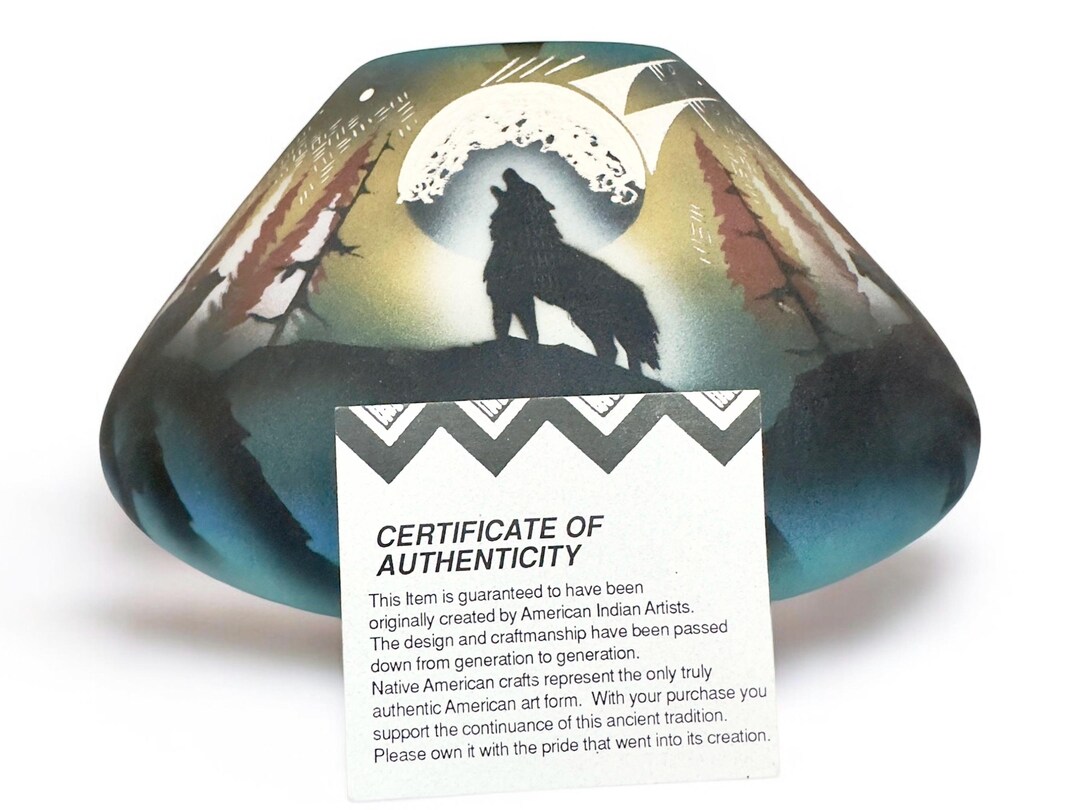 Navajo Pottery Vase Native American Art Signed by Artist Unique Native ...