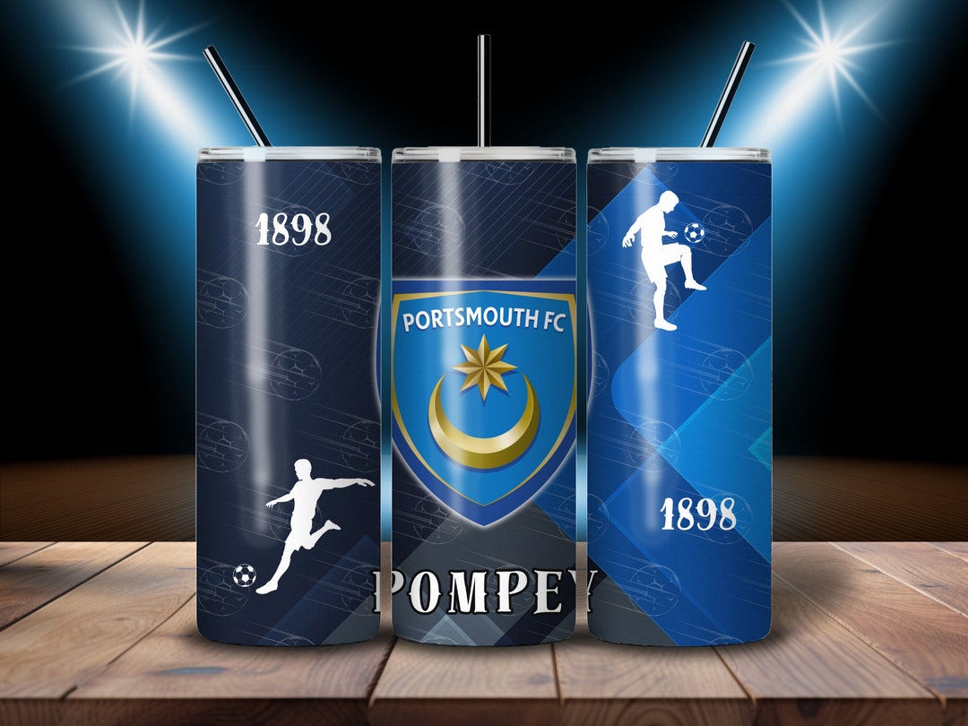 Pompey FC Tumbler Wrap Tumbler PNG Digital 20oz Skinny Wrap Football ...
