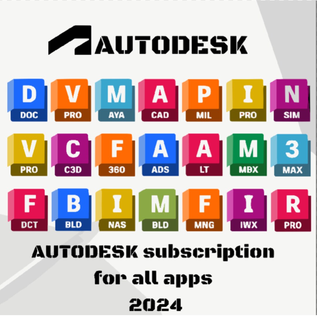 Autodesk All Apps 2024 for Windows & Macos 12 Months Activation Full ...
