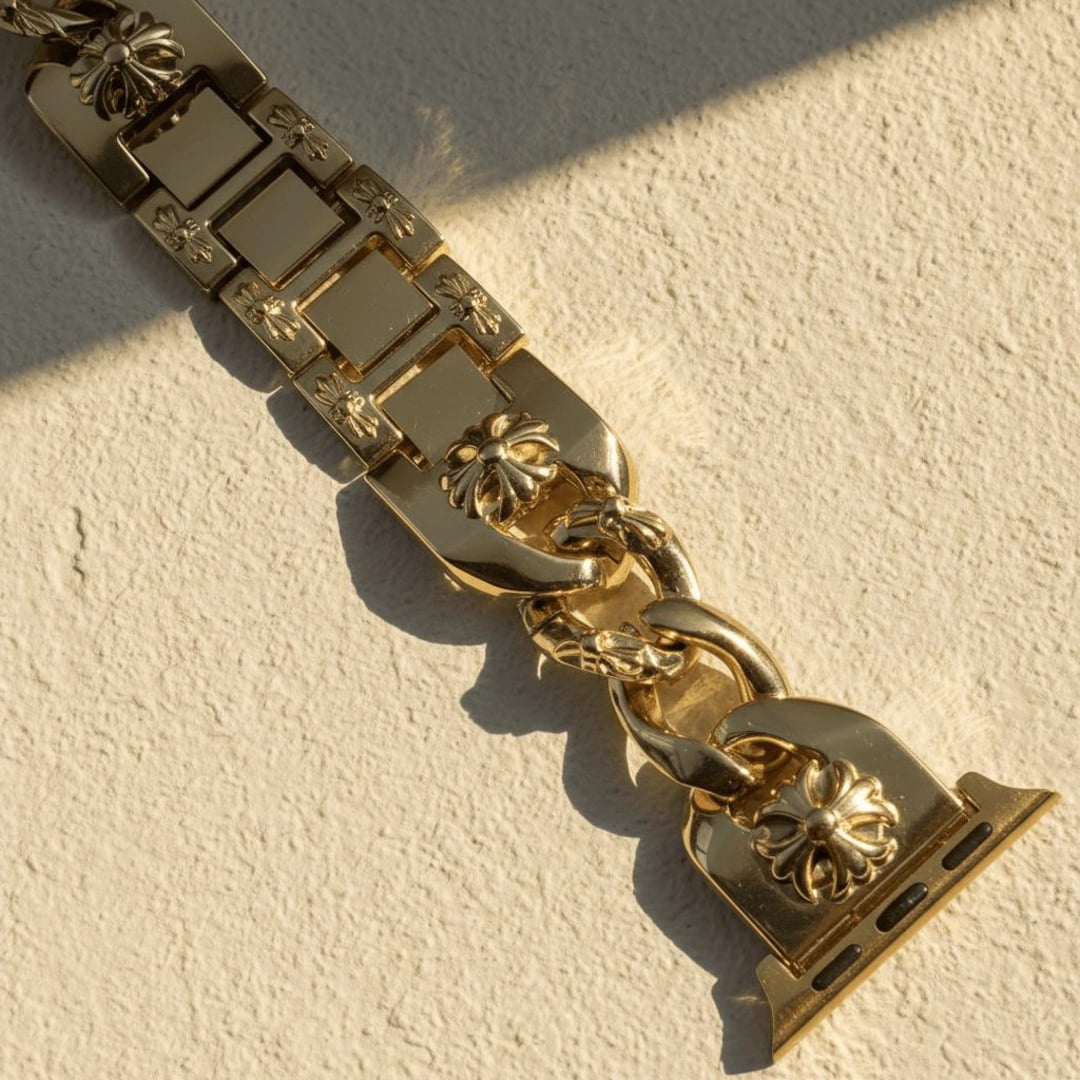 Gothic Gold Apple Watch Band: Sterling Silver or Titanium Steel - Etsy