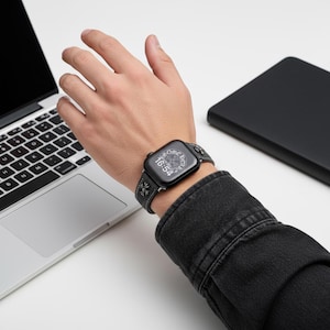 Gothic Cross Apple Watch Band: Punk Silver Chain Strap - Etsy