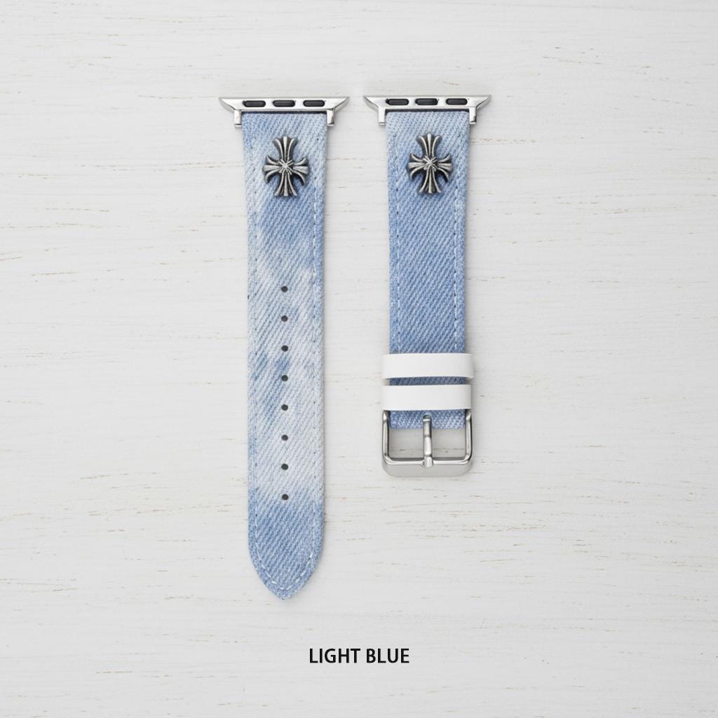 Gothic Cross Apple Watch Band: Punk Silver Chain Strap - Etsy