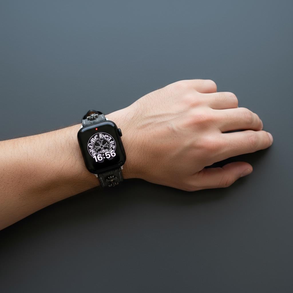 Gothic Cross Apple Watch Band: Punk Silver Chain Strap - Etsy