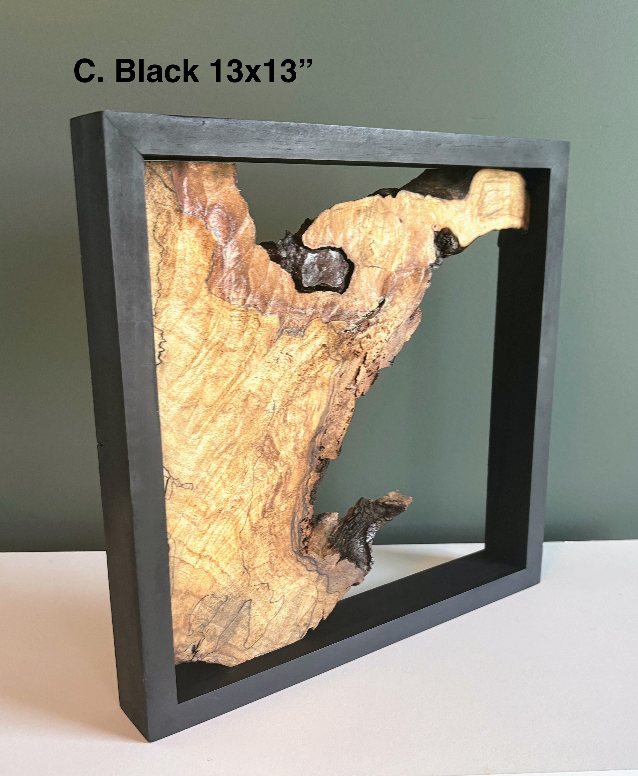 Live Edge Framed Wood Wall Art, Rustic Live Edge Wood Wall Art ...