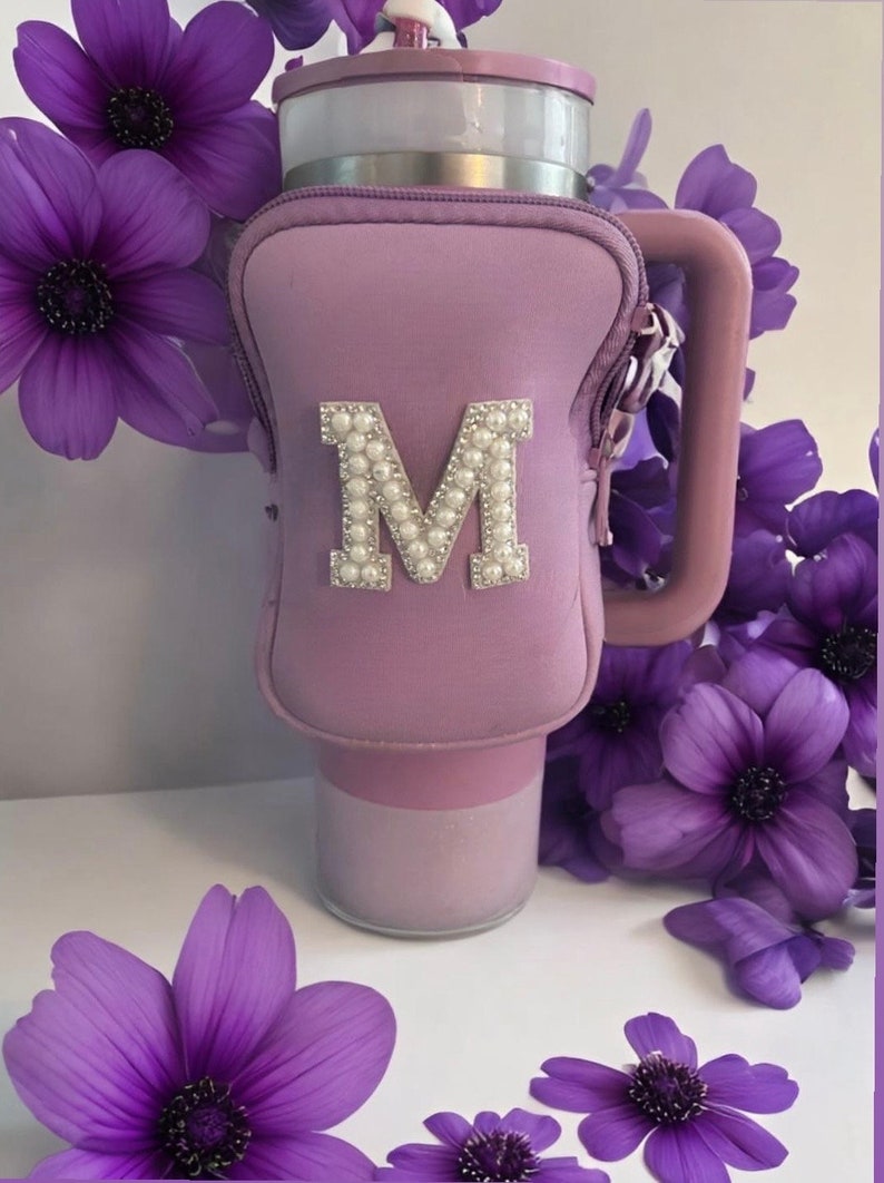 Custom Stanley Tumbler Pouch Bottle Bag Chenille Pouch Fanny Pack 40oz ...