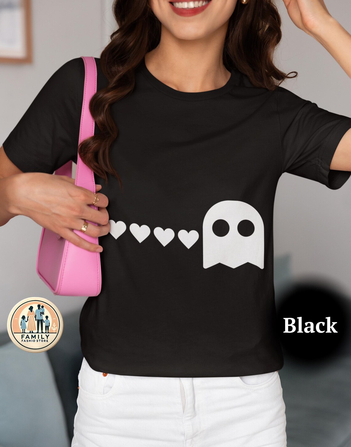 Custom Valentine Pac-man Couple T-shirts | Matching Valentine Shirts ...