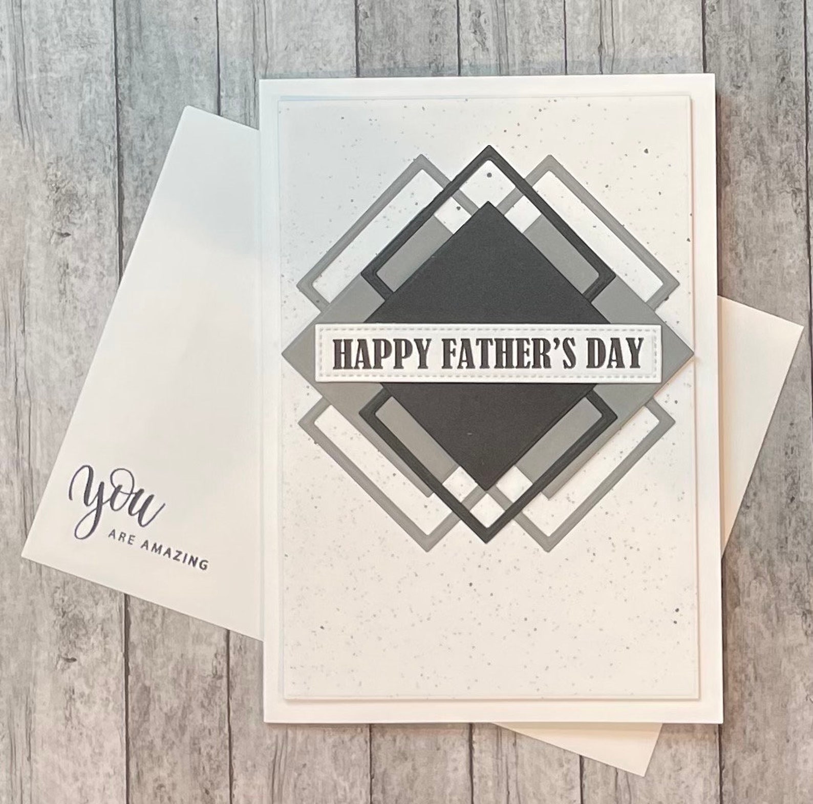 Handmade Fathers Day Card With Decorated Envelope, Fathers Day Card ...
