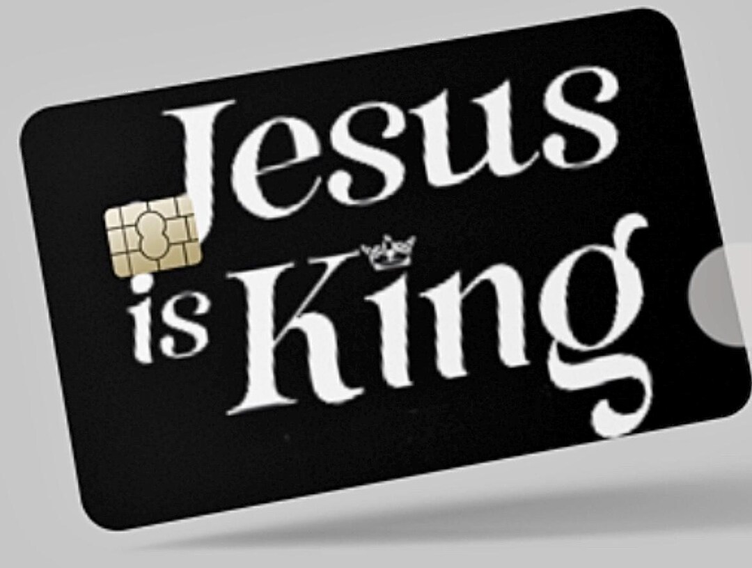 Jesus is King Debit/credit Card Sticker Skin Christianity Gift Debit ...