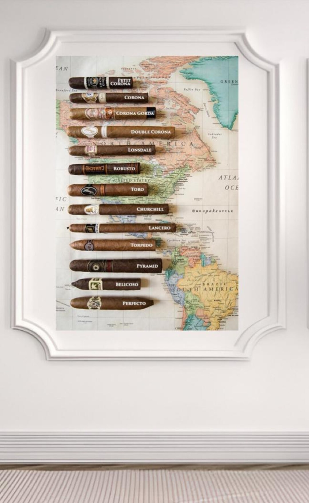 Cigar Poster Cigar Poster 18in X 24in Gift Ideas for Him Gifts for ...