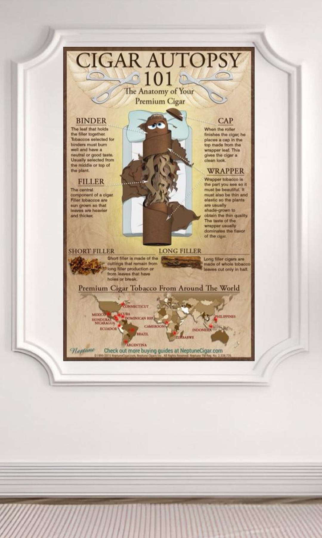 Cigar Poster Funny Cigar Poster 18in X 24in Gift Ideas for Him Gifts ...