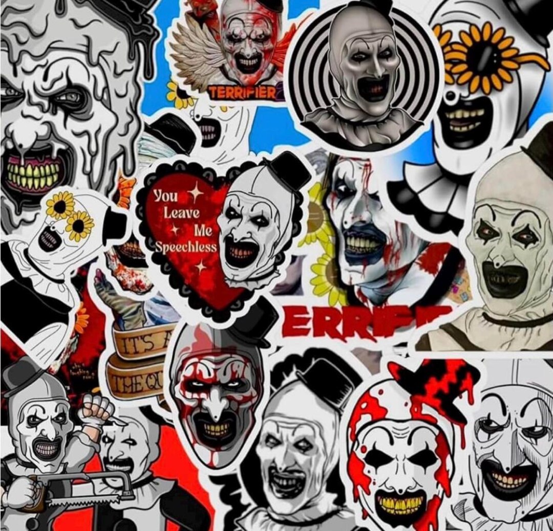 Art the Clown Terrifier Stickers 20 Piece Sticker Pack Glossy ...
