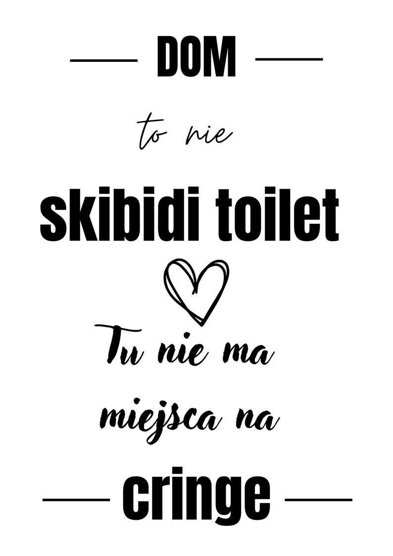 A4 POSTER for Printing, Skibidi Toilet, Cringe, for the Office, Living ...
