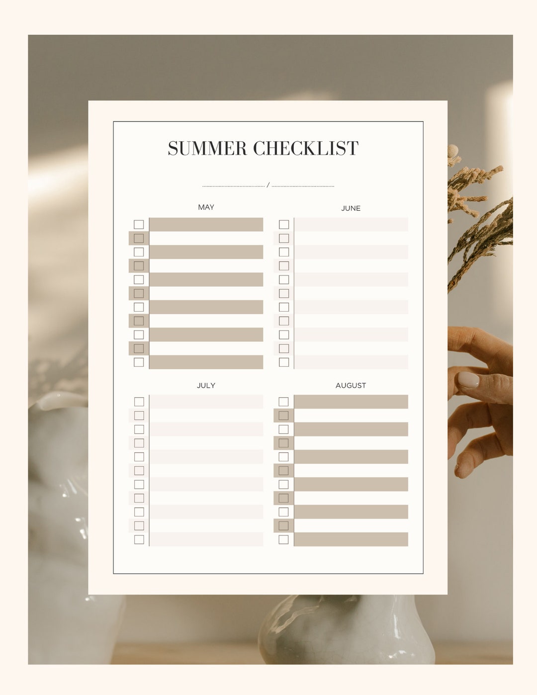 Summer Check List, Checklist, Student Checklist - Etsy