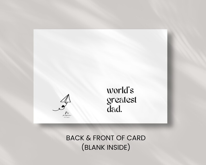 Printable Father's Day Greeting Card Instant Download 5x7 and 4x6 ...