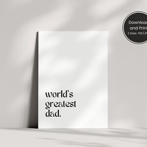 Printable Father's Day Greeting Card Instant Download 5x7 and 4x6 ...