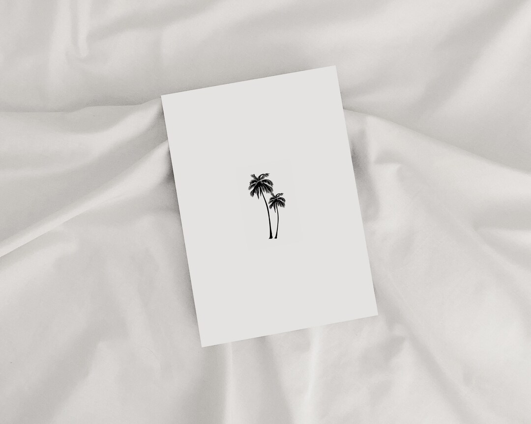Printable Palm Tree Postcard Digital Download Minimalistic DIN A6 Card ...