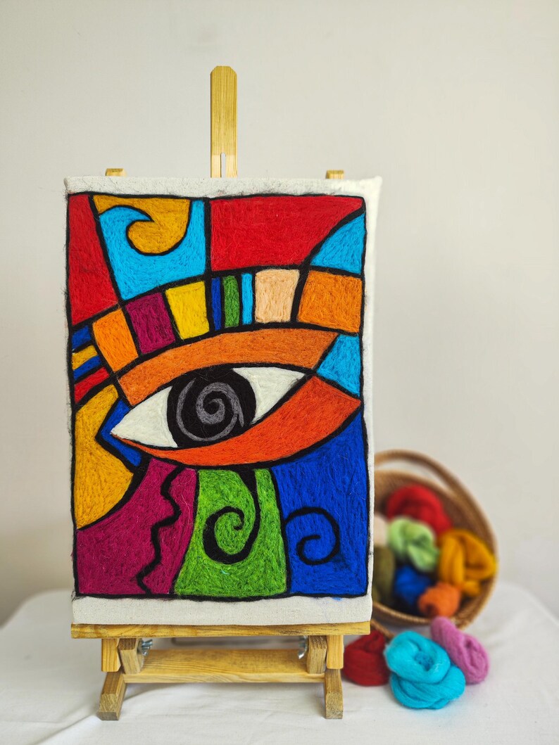 Eye of Horus Wall Art: Abstract Felted Bohemian Tapestry - Etsy