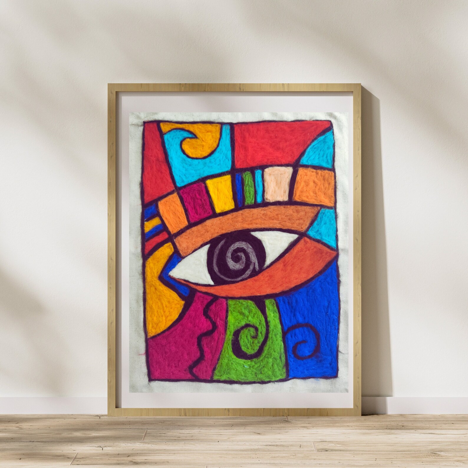 Eye of Horus Wall Art: Abstract Felted Bohemian Tapestry - Etsy