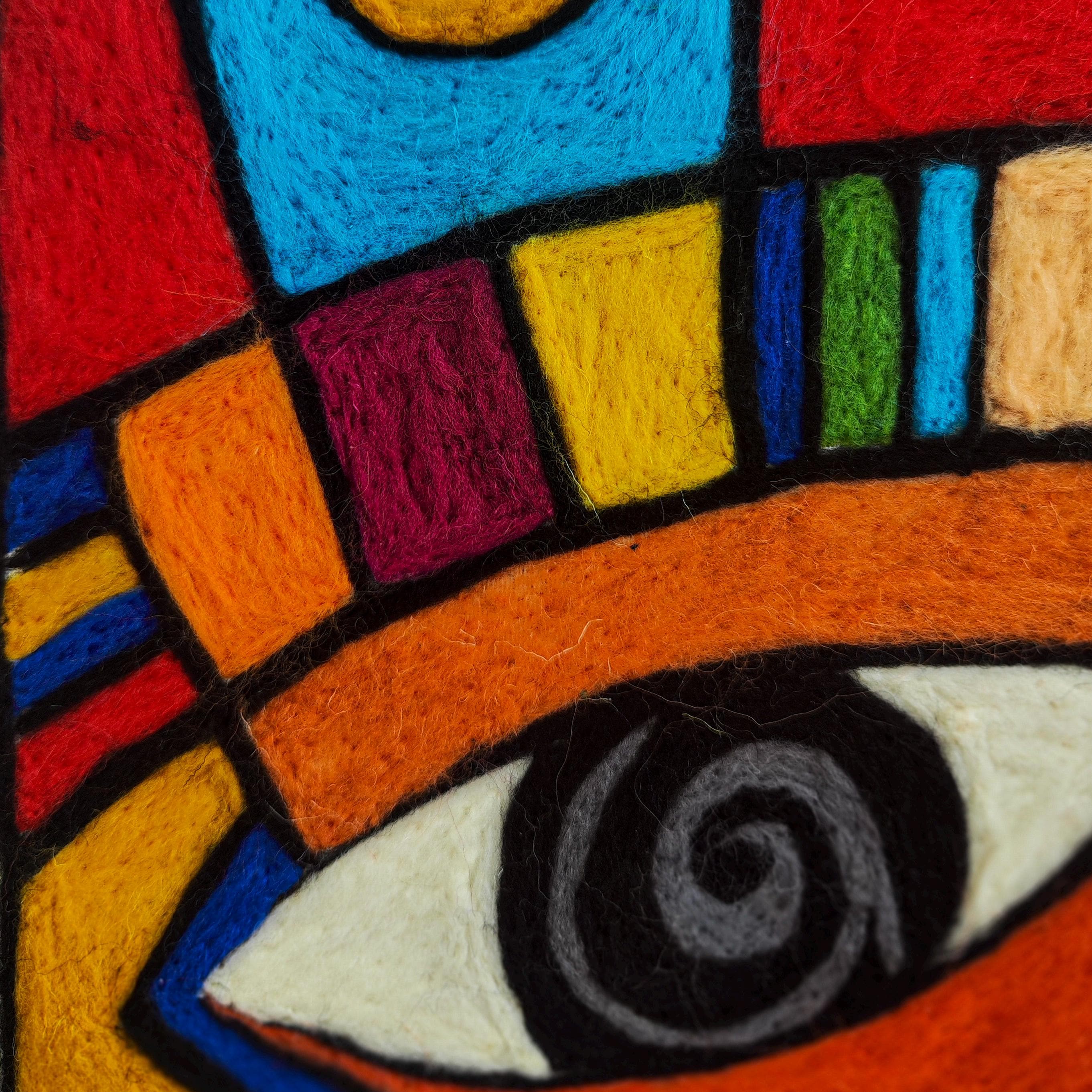 Eye of Horus Wall Art: Abstract Felted Bohemian Tapestry - Etsy