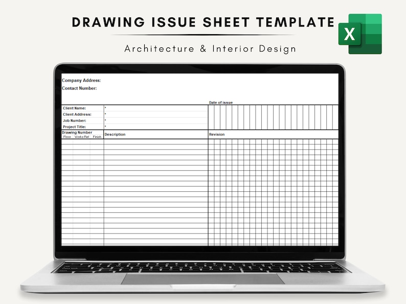 Drawing Issue Sheet Template | Drawing Register | Microsoft Excel ...