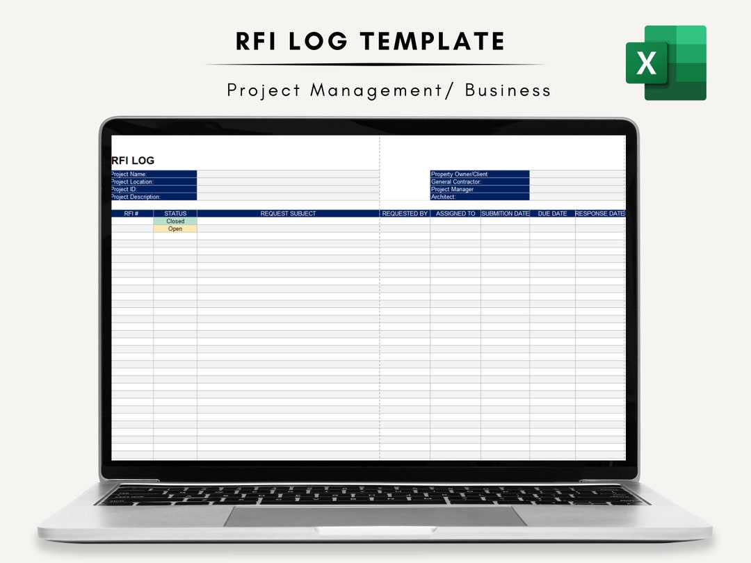 RFI Tracker Template | Microsoft Excel | Digital Template - Etsy