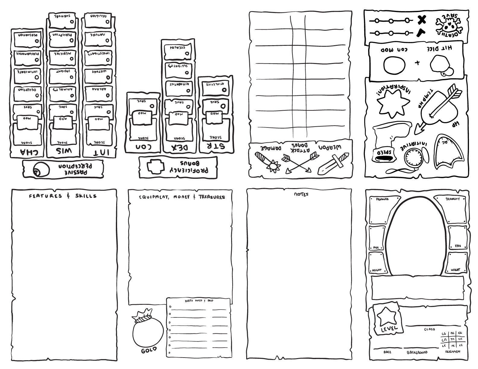 The Pocket Campaign Journal Printout (w/spell Book) - Dnd 5e Mini ...