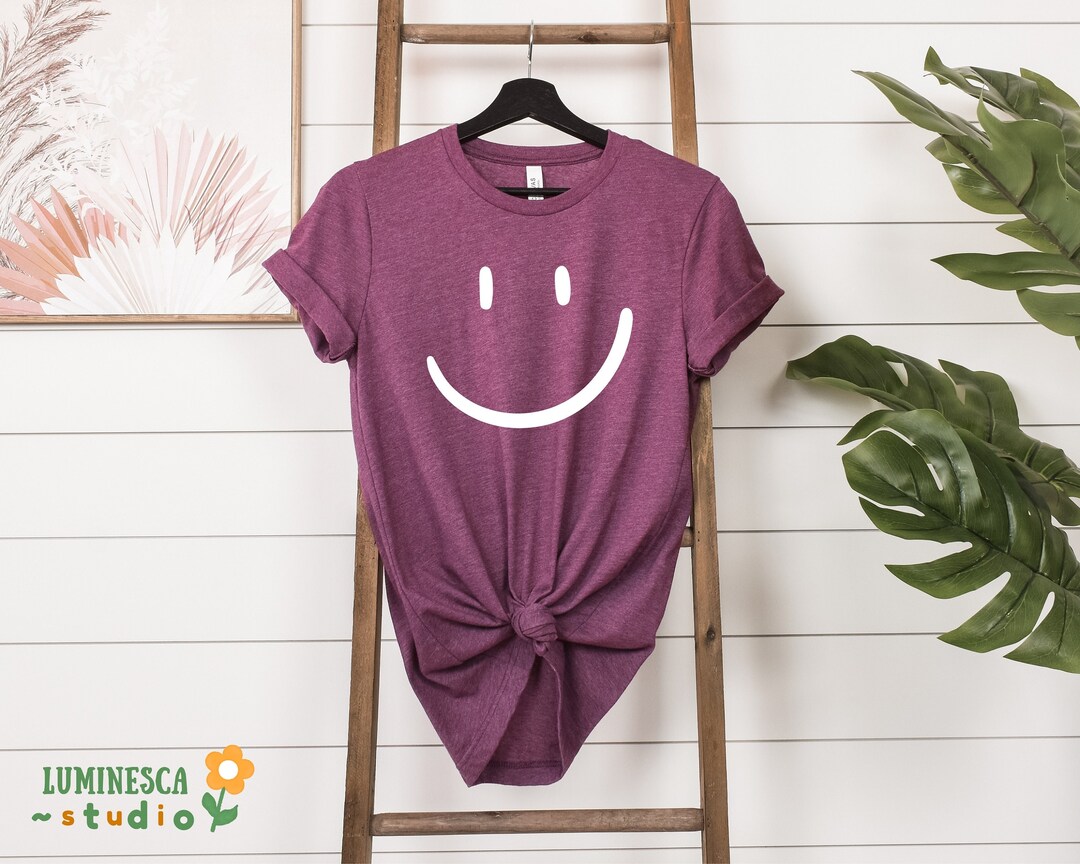 Smiley Face Shirt, Smile T-shirt, Positive Vibes T-shirt, Be Happy ...