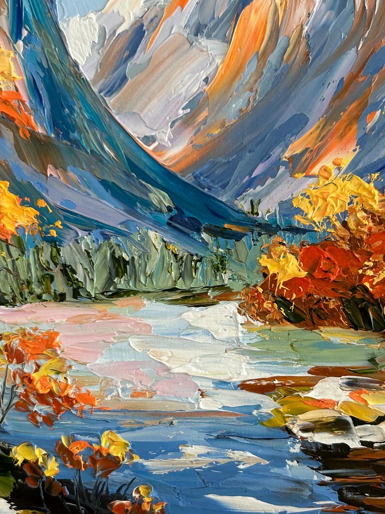 Yosemite National Park Painting Oil Original Impasto Mountain Landscape ...