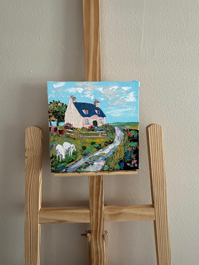 Painting Ireland Original Art Oil Landscape Impasto Textured Palette ...