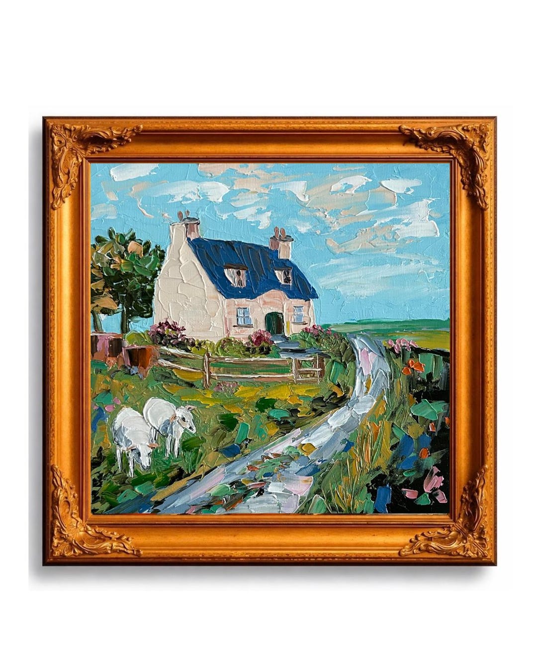 Painting Ireland Original Art Oil Landscape Impasto Textured Palette ...