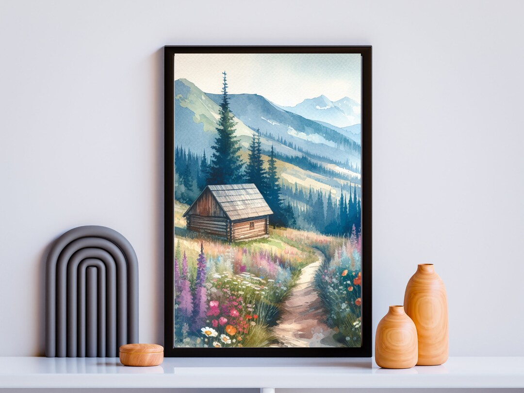 Printable Watercolor Art Watercolor Decor House Warming Art Watercolor ...