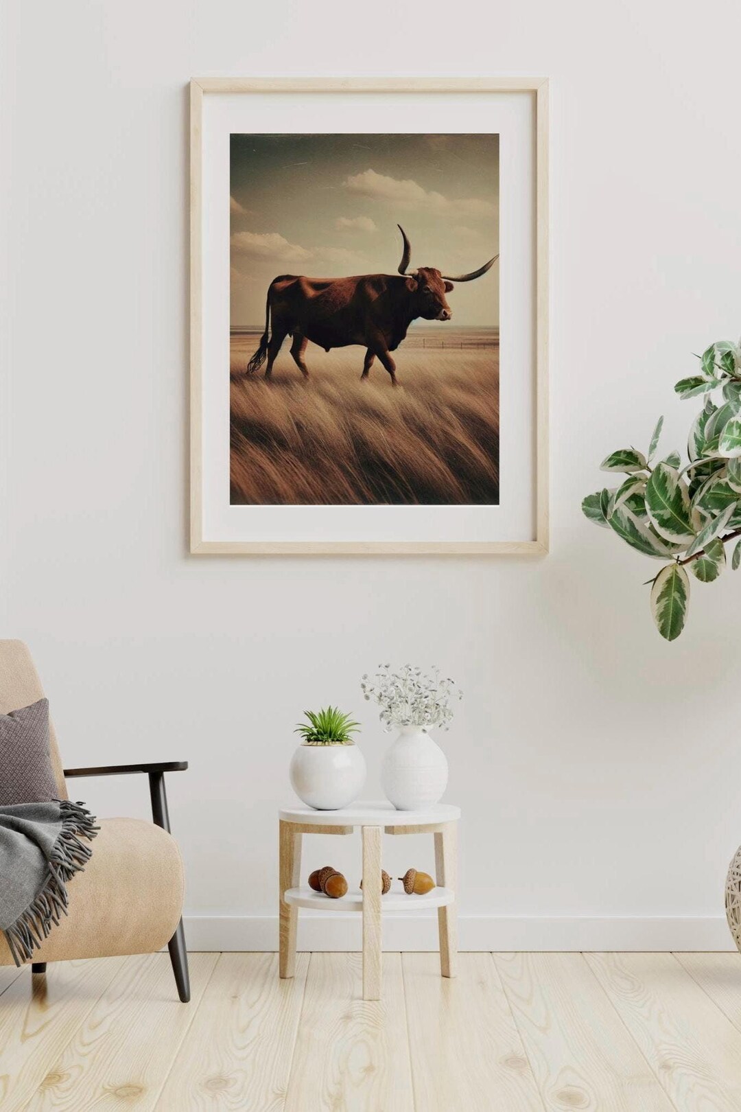 Vintage Longhorn Print, Longhorn Texas, Cow Print, Cow Poster, Horns ...