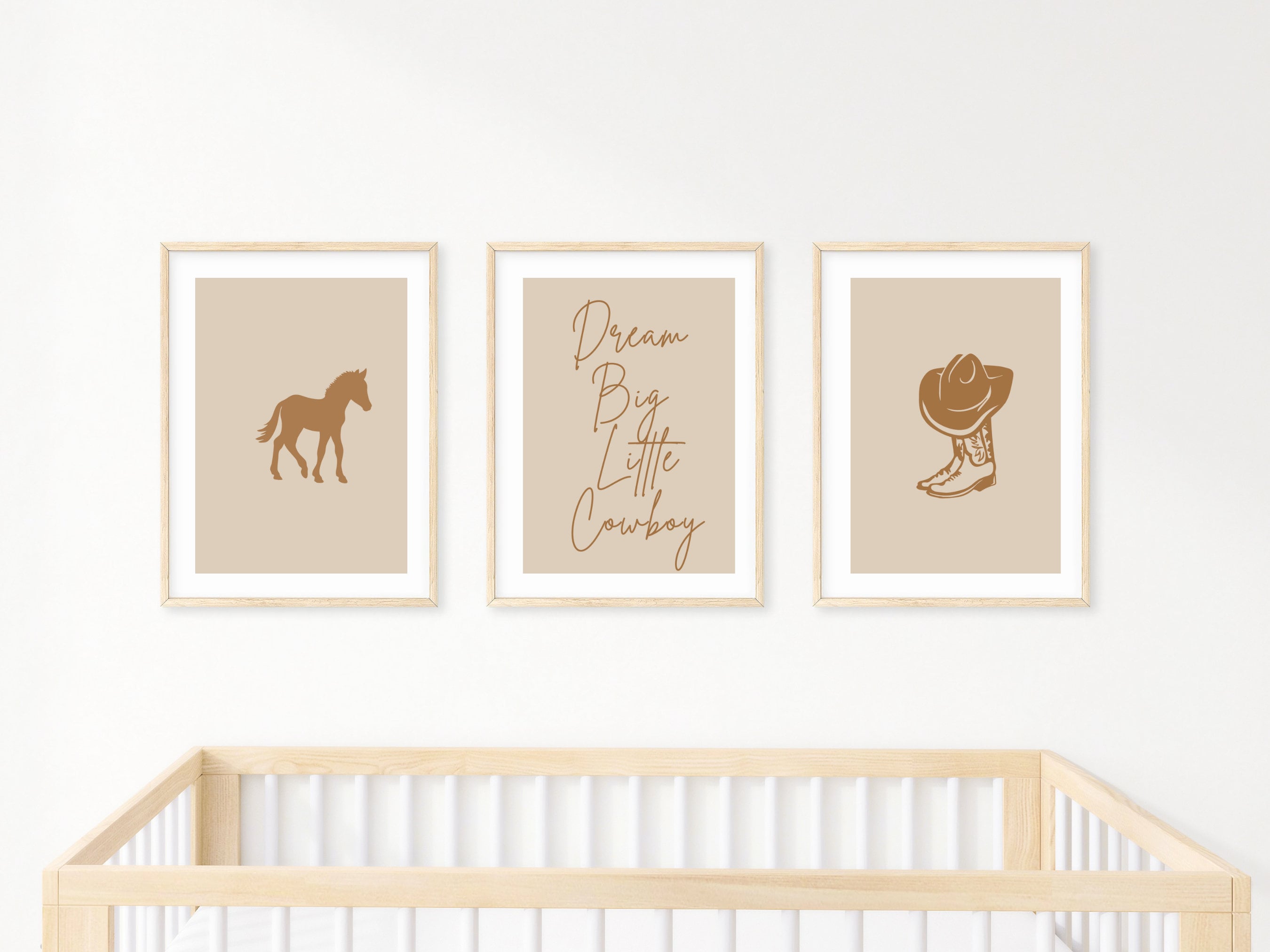 Cowboy Nursery Set of 3 Prints Cowboy Nursery Decor Boys Room Western ...