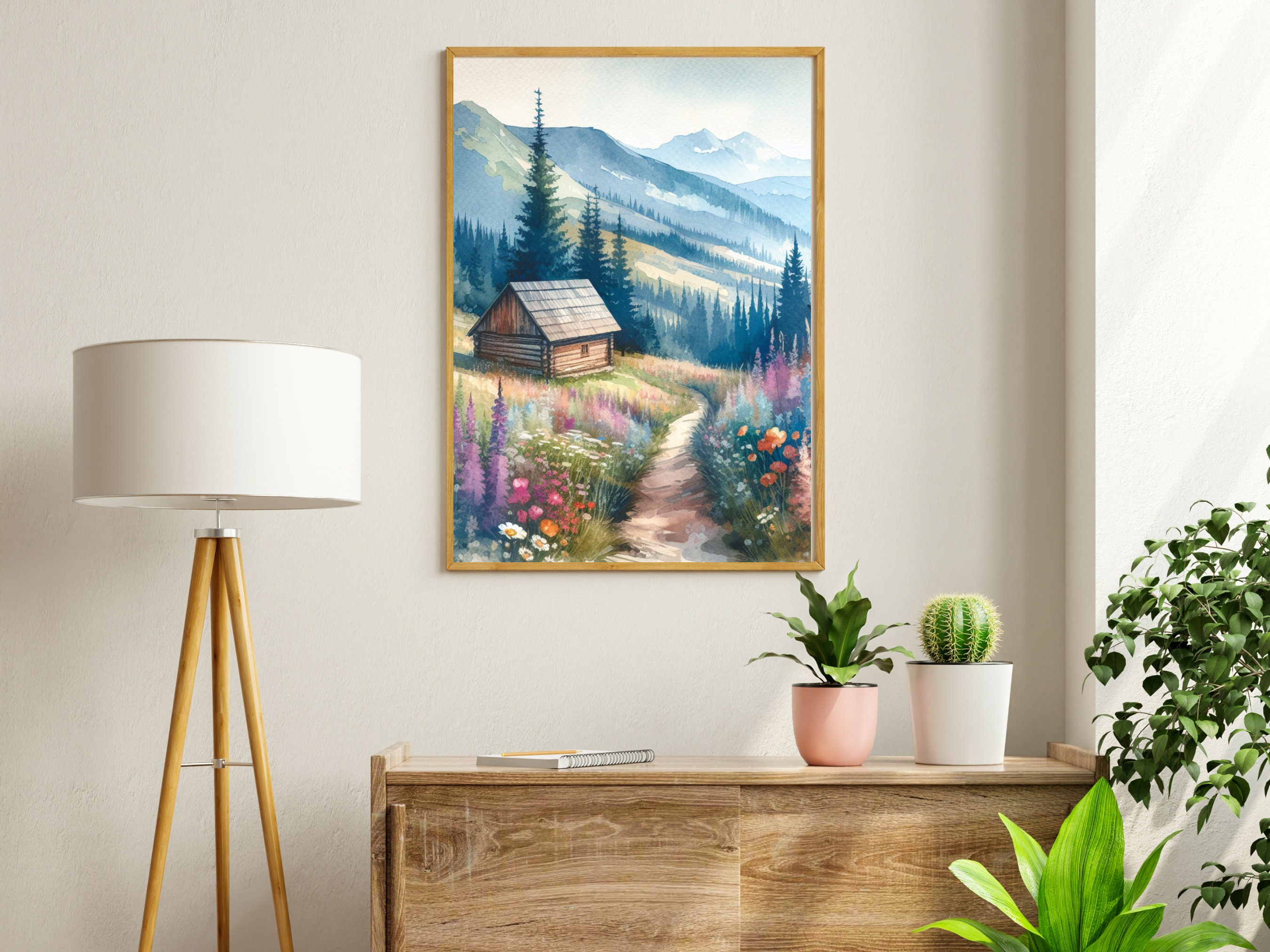 Printable Watercolor Art Watercolor Decor House Warming Art Watercolor ...