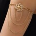 Multi-layer Flower Arm Chain, Gold Arm Bracelet, Body Jewellery, Arm ...