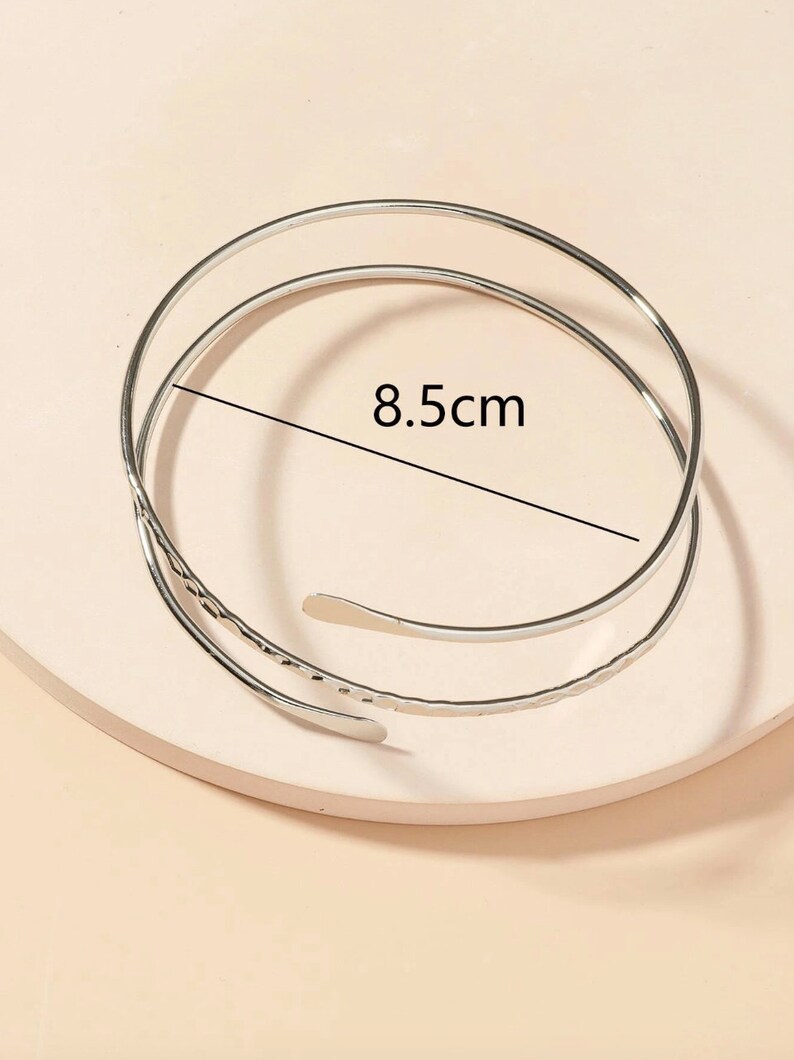 Minimalist Simple Arm Band, Upper Arm Cuff, Upper Arm Jewelry, Silver ...