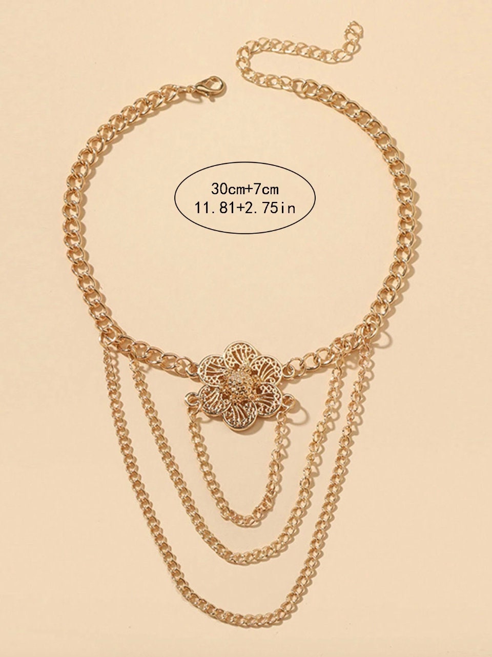 Multi-layer Flower Arm Chain, Gold Arm Bracelet, Body Jewellery, Arm ...