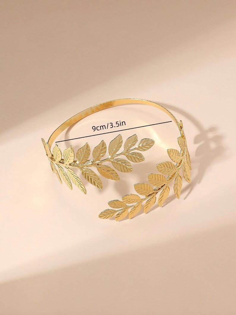 Gold/silver Leaf Arm Bracelet, Upper Arm Cuff Bracelet, Gold Arm Band ...