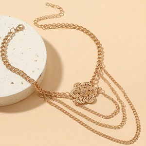 Multi-layer Flower Arm Chain, Gold Arm Bracelet, Body Jewellery, Arm ...