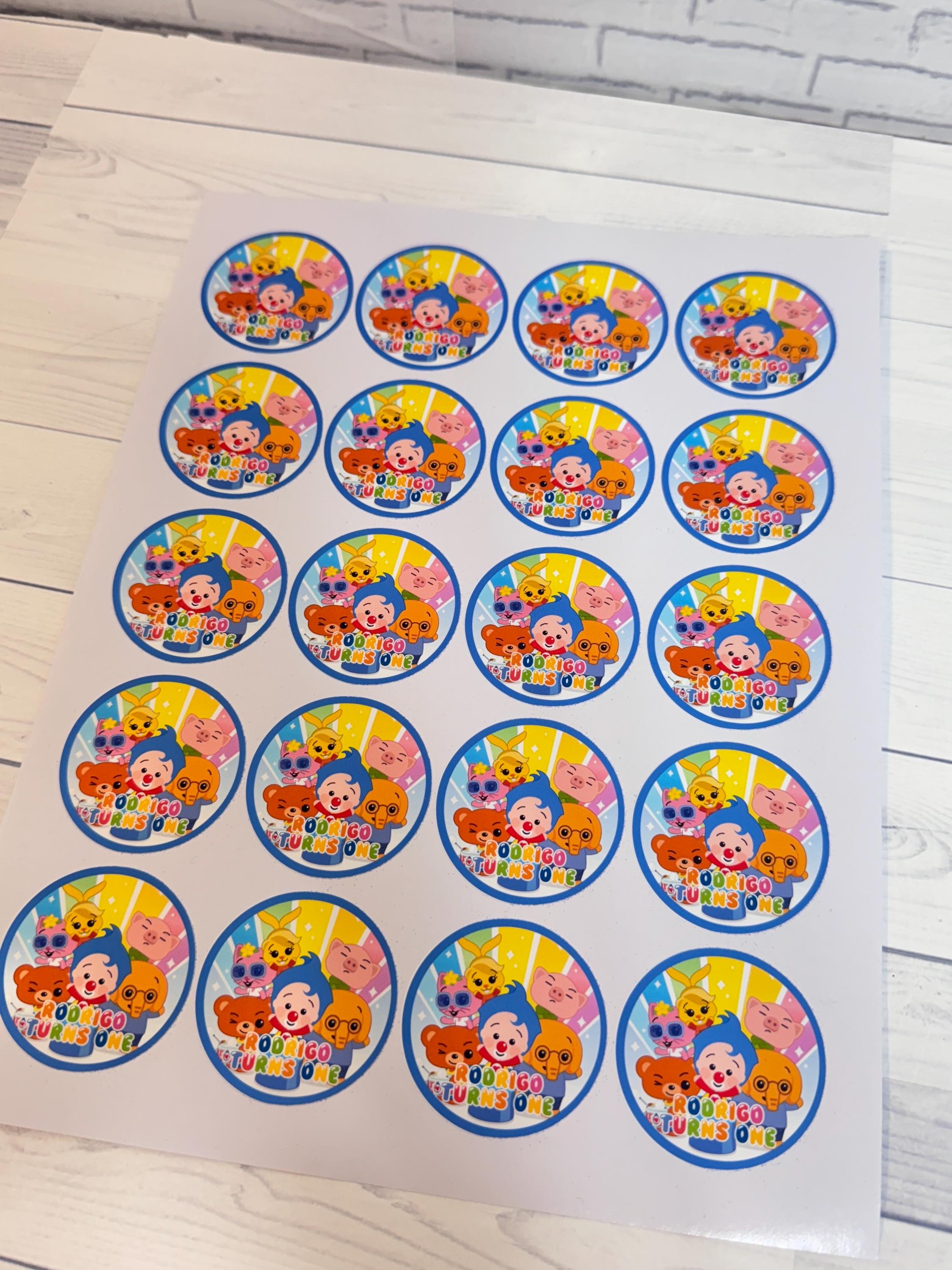 Personalized Circus Clown Birthday Stickers, 1.85" Custom Name and Age ...
