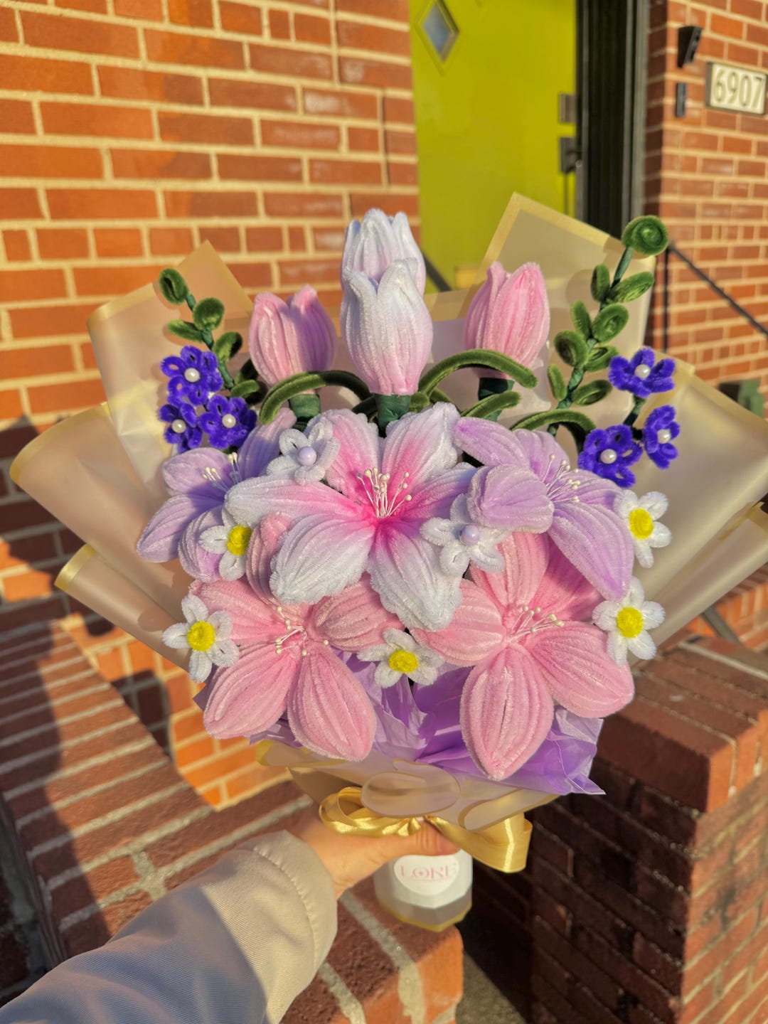 Bouquet of Eternal Lilies and Tulips | Eternal Bouquets | Personalized ...