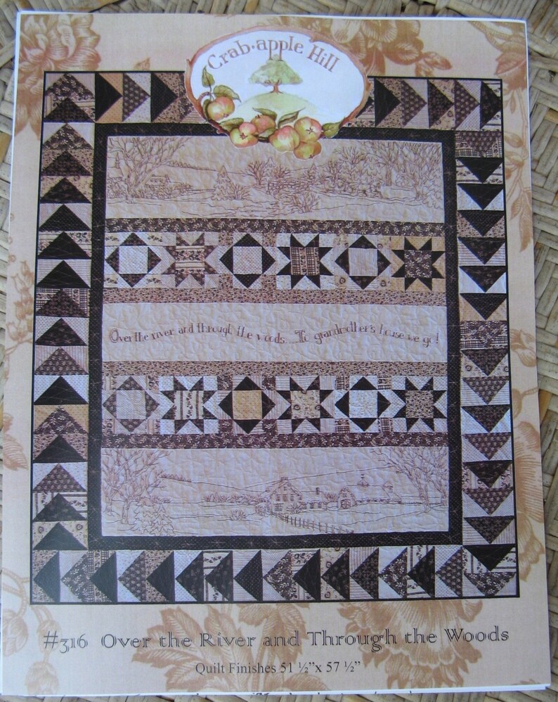 Over the River and Through the Woods Embroidery and Quilt - Etsy
