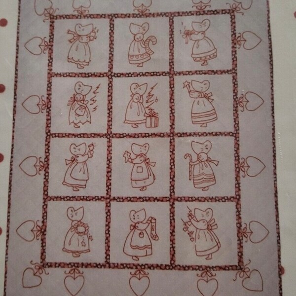 Christmas Redwork - Etsy