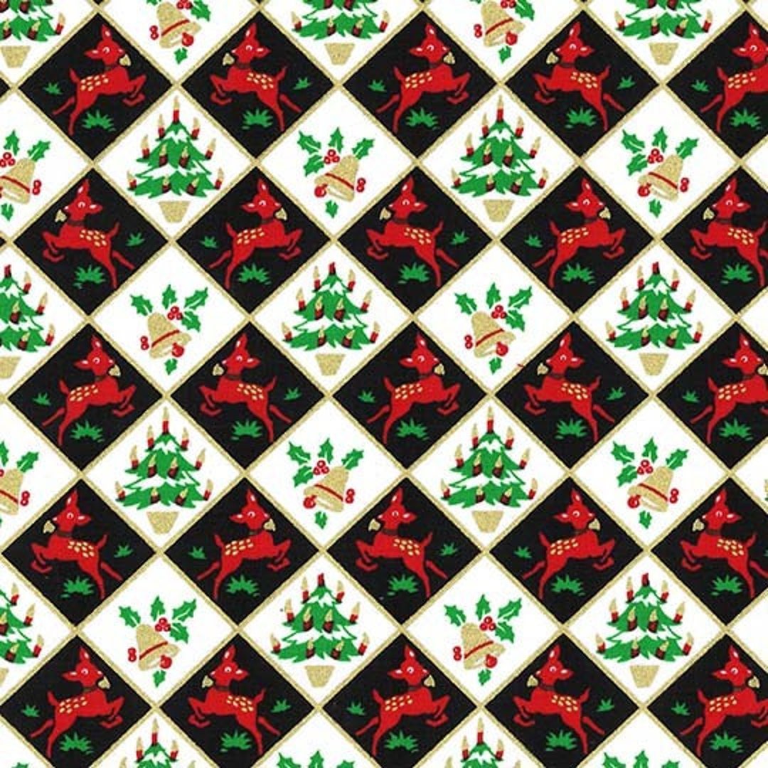 SALE - Fawn Frolic - From Michael Miller - Santa Red (CM8086) - 1 Yard ...