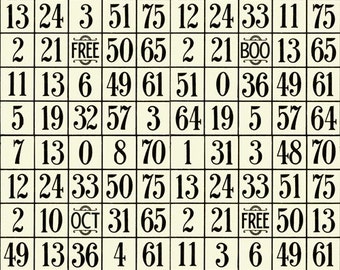 Scary numbers | Etsy